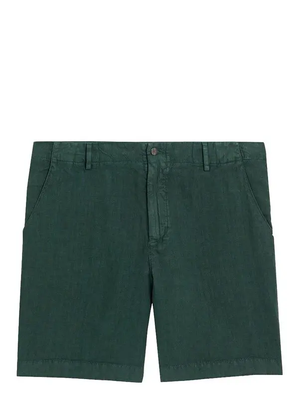 Boglioli Linen Shorts - Forest Green