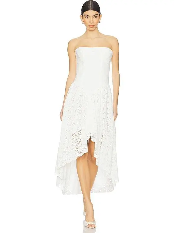 Bardot Felicidad Strapless Lace Dress - Orchid Wht