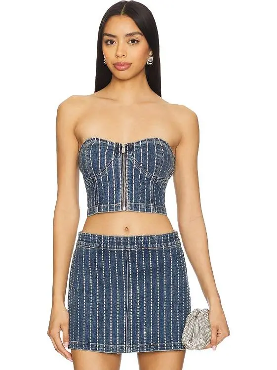 Abrand Denim Academia Bustier - Petra Diamante