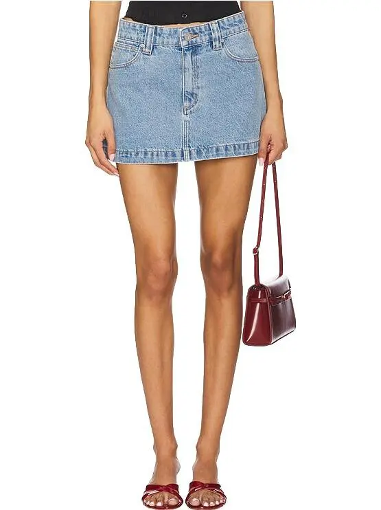Abrand Denim A-line Denim Mini Skirt - Gigi