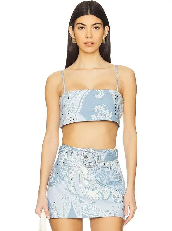 Hemant & Nandita Bustier Top - Powder Blue