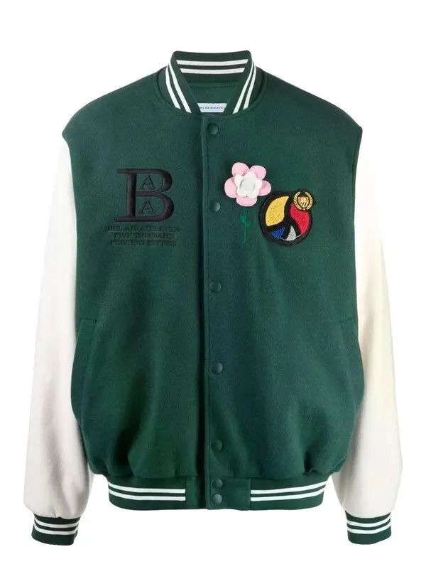 BEL-AIR ATHLETICS Logo-embroidered Bomber Jacket - Green