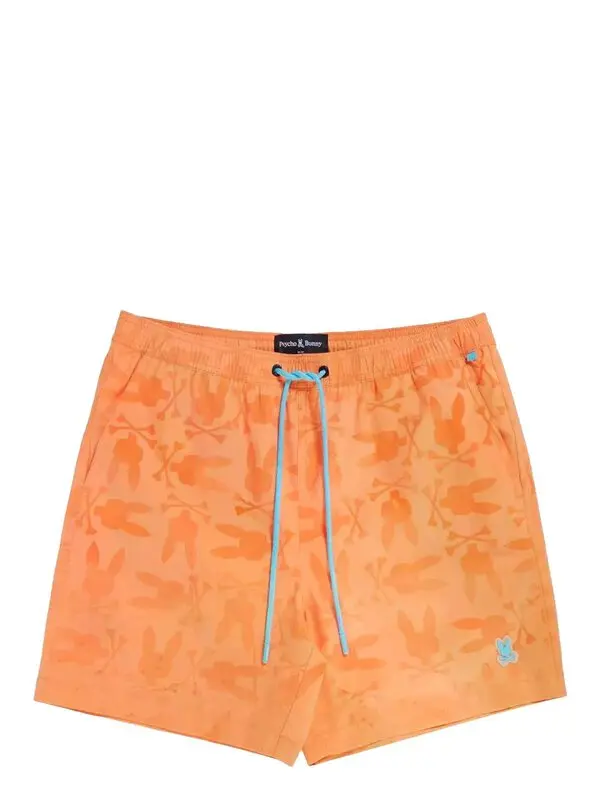 Psycho Bunny Malta Hydrochromic Swim Shorts - Orange