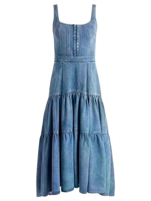 Alice + Olivia Diana Midi Dress - Blue