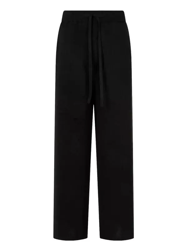 STUDIO TOMBOY Fine-knit Track Pants - Black
