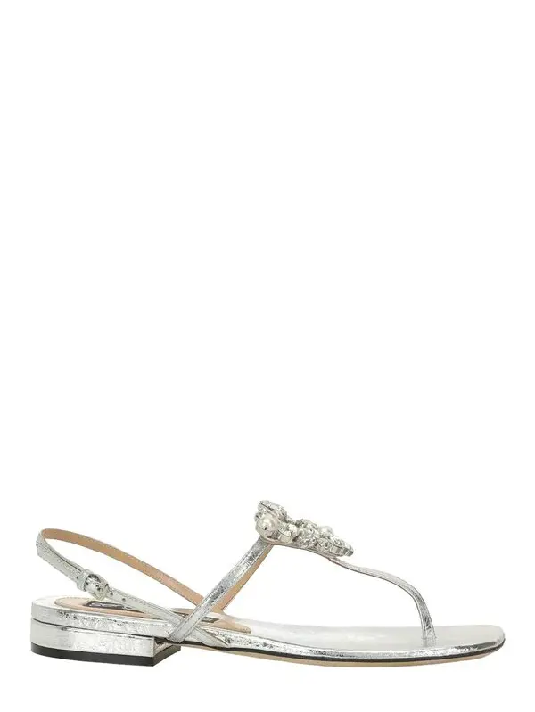 SERGIO ROSSI Godiva Precious Sandals - Silver