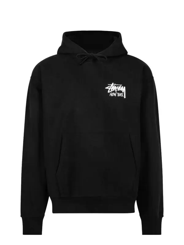 StÜssy Logo-print Hoodie - Black