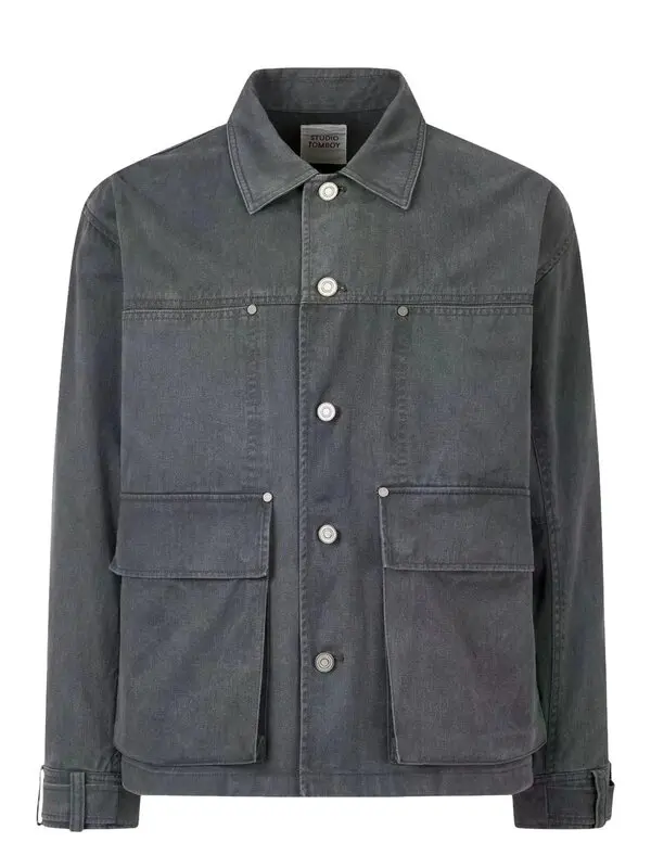 STUDIO TOMBOY Denim Shirt Jacket - Grey