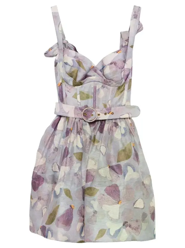 Zimmermann Dawning Mini Dress - Purple
