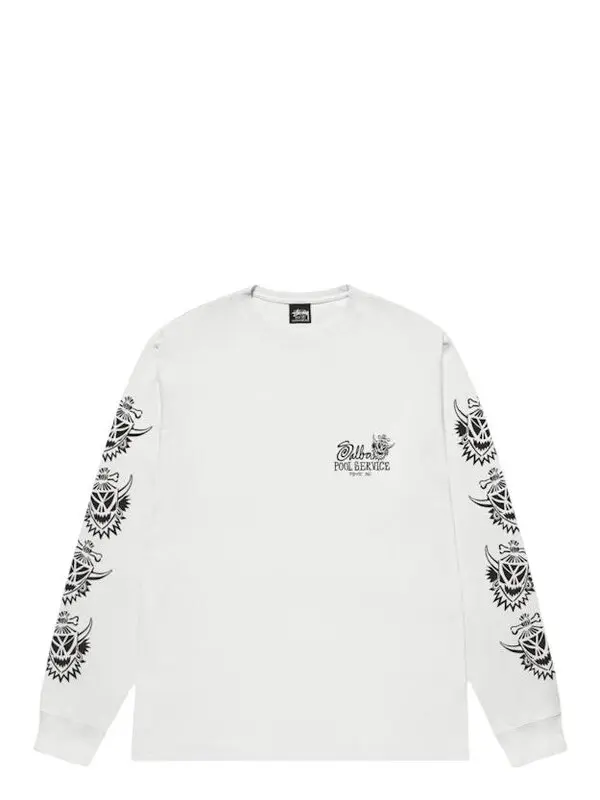 StÜssy Witch Doctor Pigment Dyed Long Sleeve Tee Shirt - Natural