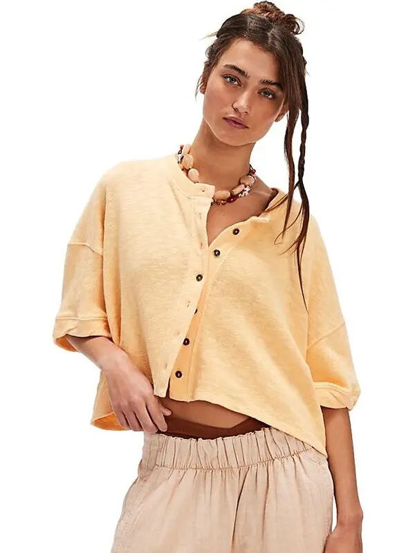 Free People We The Free Flashback Cardi Tee - Sunburst