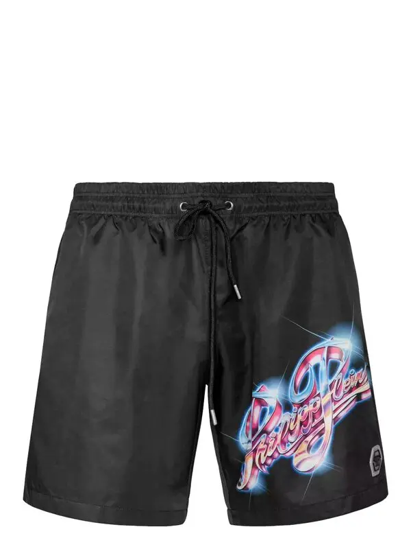 Philipp Plein Boxer Swim Shorts - Black
