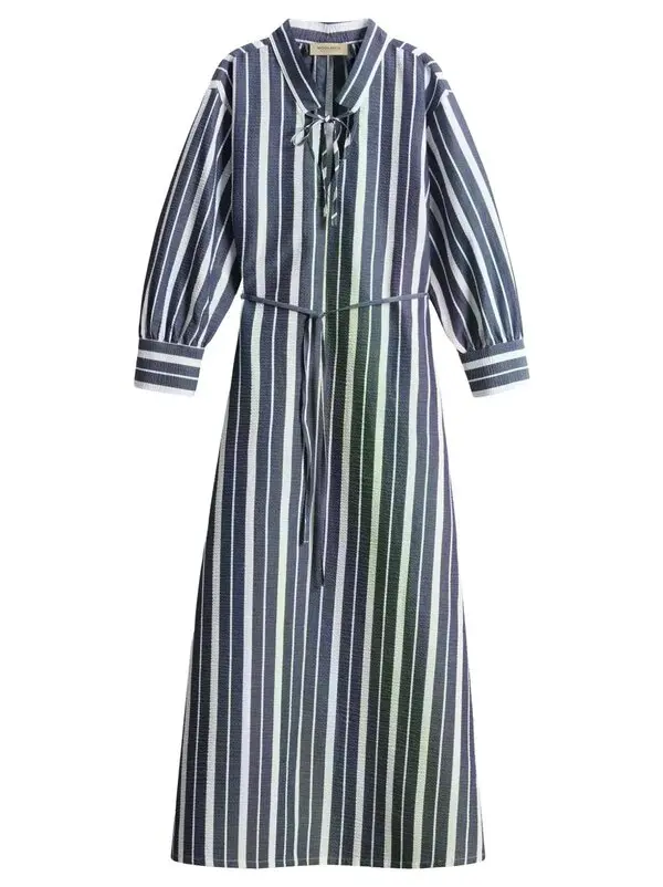 Woolrich Striped Midi Dress - Blue
