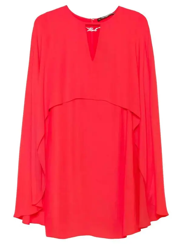 Karl Lagerfeld Cape-design Mini Dress - Red