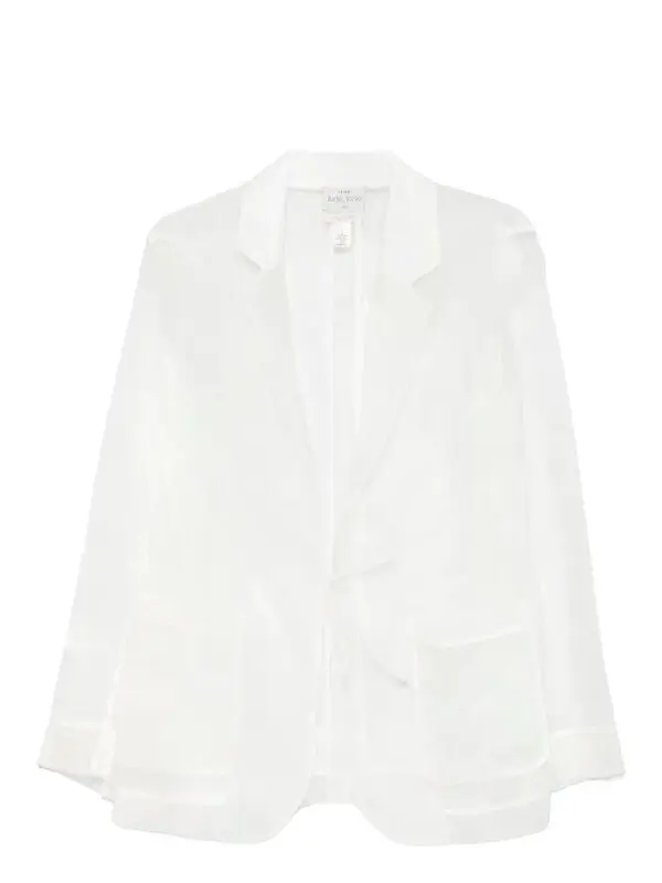 FORTE_FORTE Organza Blazer - White