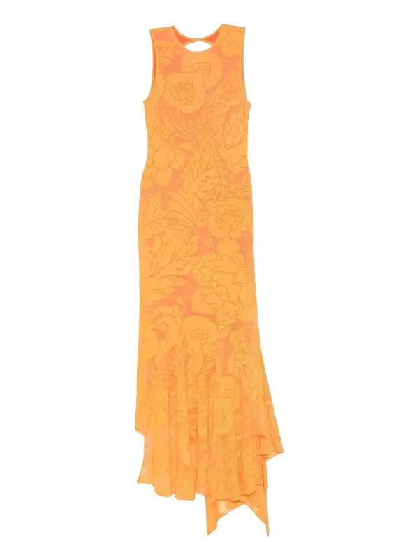 Etro Jacquard Maxi Dress - Orange