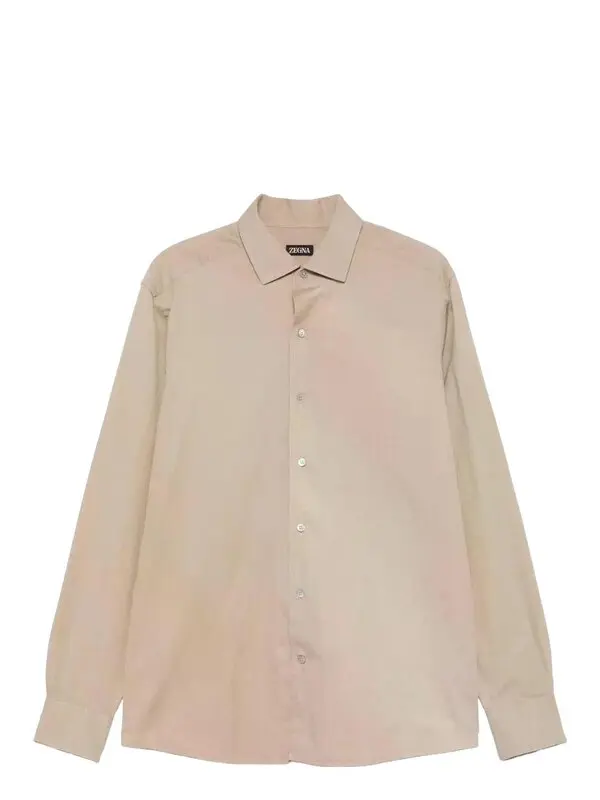 Zegna Spread-collar Shirt - Neutrals