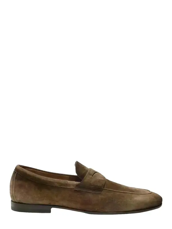 Santoni Suede Loafers - Brown