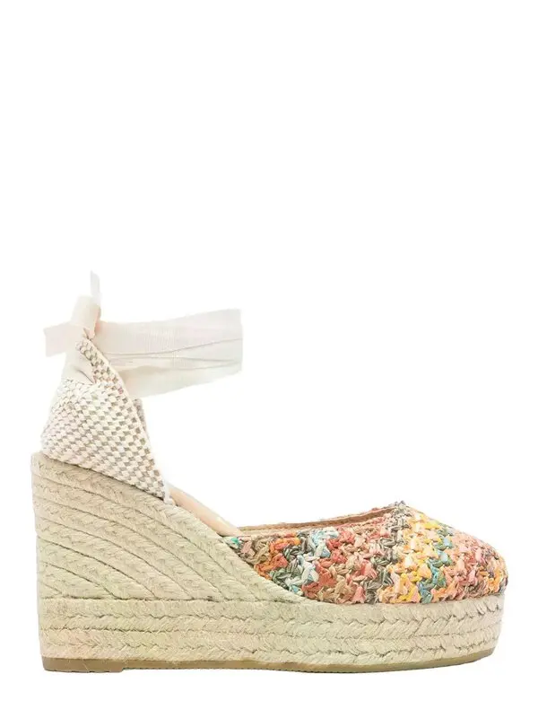 Manebí 100mm Woven Raffia Espadrilles - Neutrals