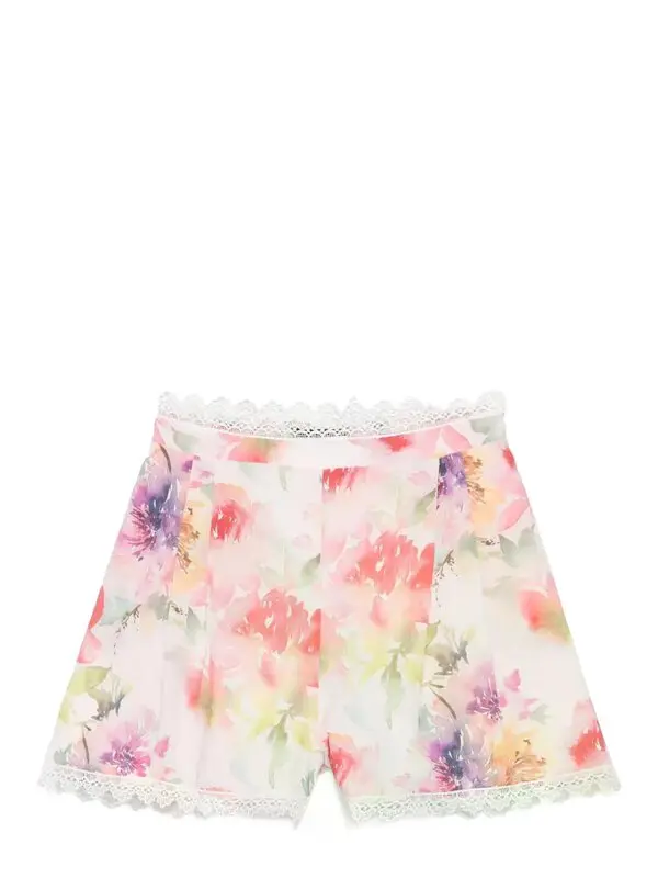 ACTUALEE Floral-print Shorts - Pink