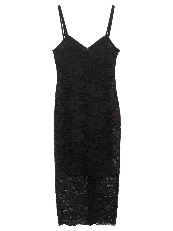 BLUGIRL Lace Midi Dress - Black
