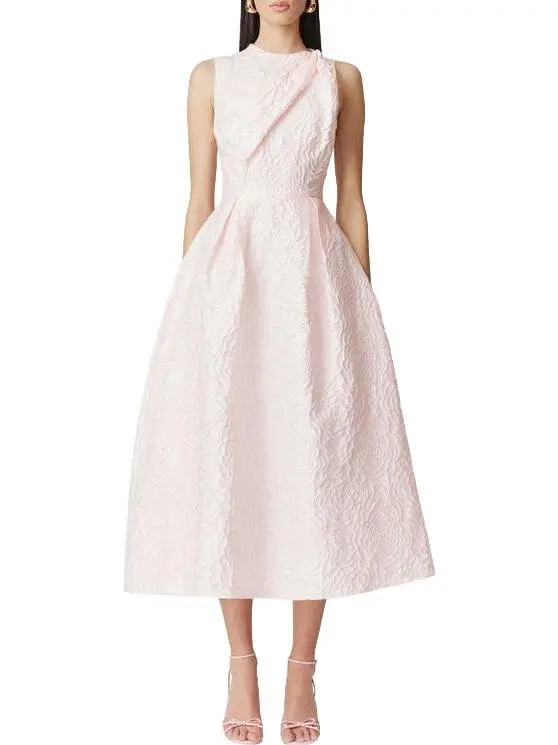 ELLIATT Deanna Rose Jacquard Midi Dress - Pink