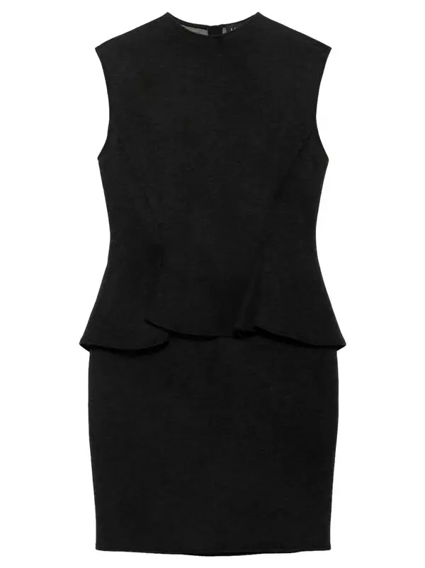 LANVIN Peplum-waist Mini Dress - Grey
