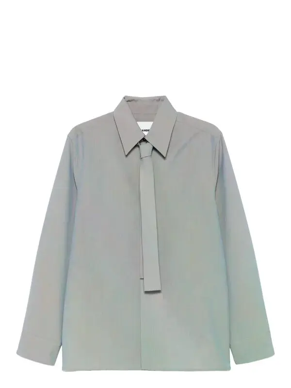 JIL SANDER Tie-detail Shirt - Grey