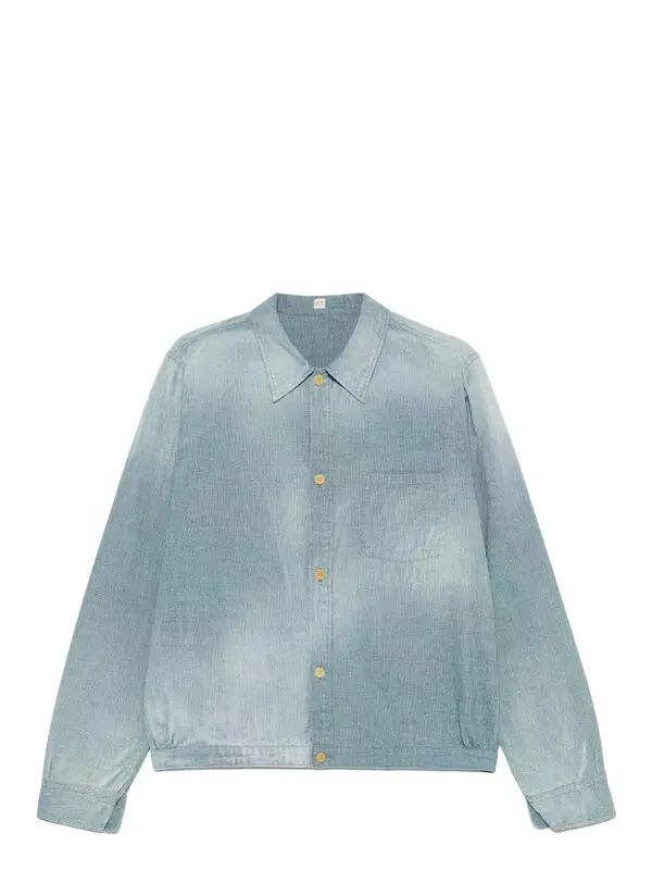 TAIGA TAKAHASHI Faded-effect Shirt Jacket - Blue