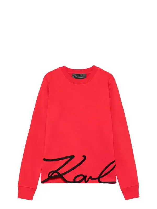 Karl Lagerfeld Logo-embroidered Sweatshirt - Red
