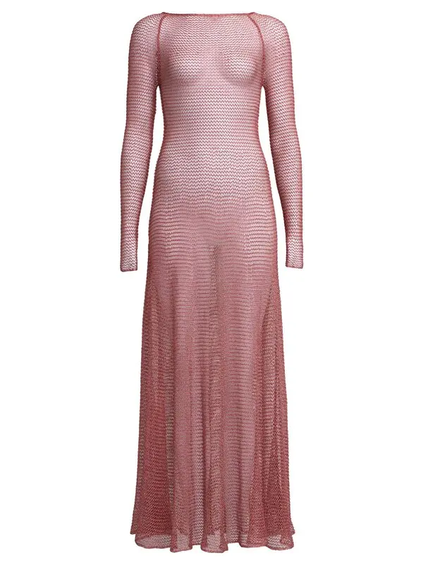 Alaïa Knit Midi Dress - Pink
