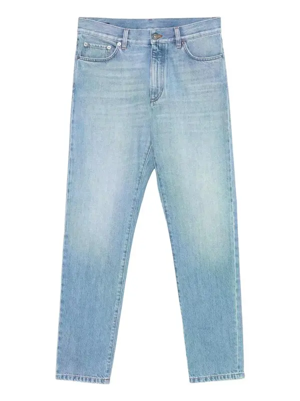 Zegna Logo-patch Jeans - Blue