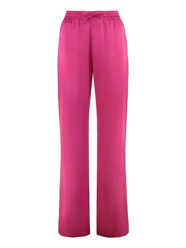 YVES SALOMON Satin Trousers - Pink