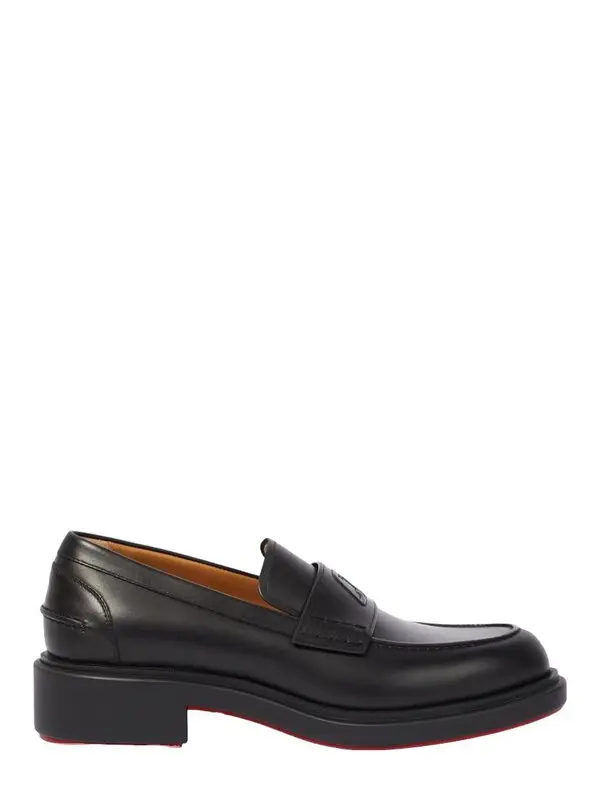 CHRISTIAN LOUBOUTIN Urbino Moc Flat Loafers - Black
