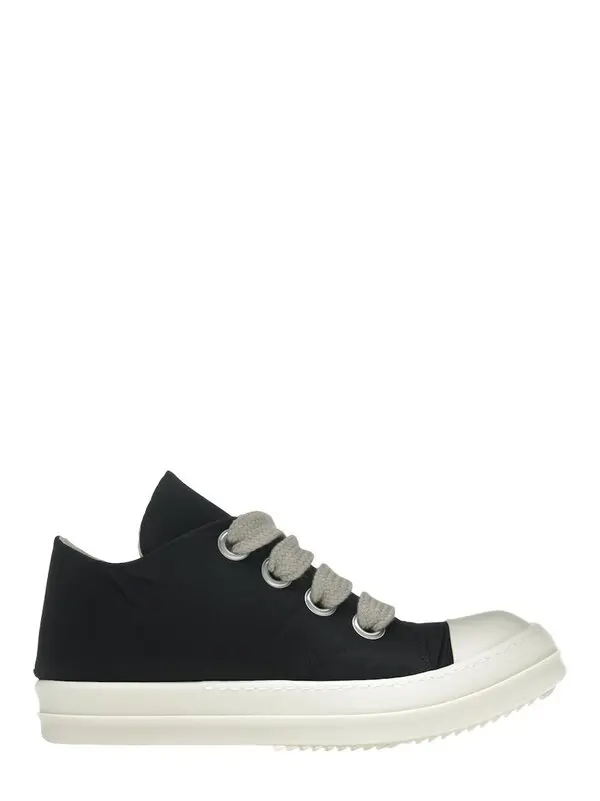 Rick Owens Hollywood Jumbo Lace Puffer Lowin Sneakers - Black/milk