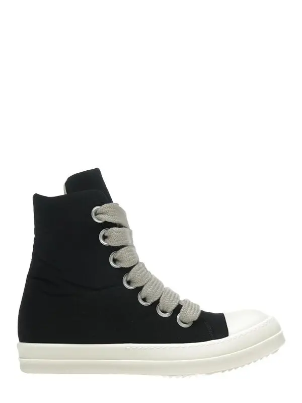 Rick Owens Hollywood Jumbo Lace Puffer High-top Sneakers - Black/milk
