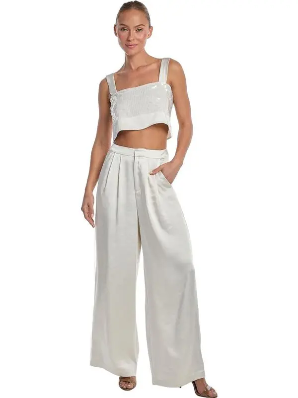 THE NOLI SHOP Noli Yoga Valentina Satin Pant - Pearl