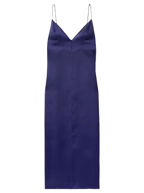 Khaite Tulula Silk-organza Midi Dress - Blue