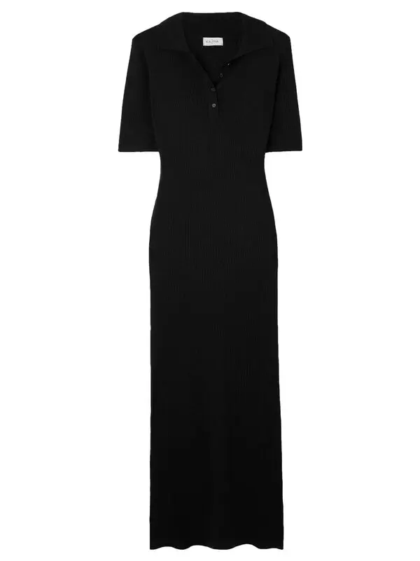 Le Kasha Cashmere Midi Dress - Black