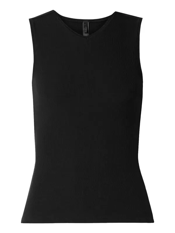 SKIMS Soft Lounge V-neck Tank - Black