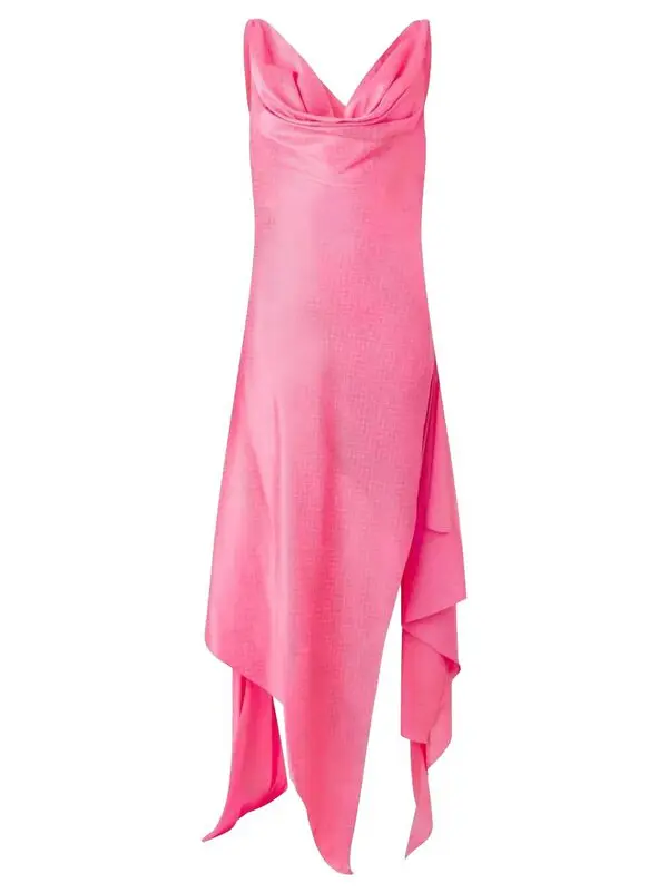 Roberto Cavalli Silk Midi Dress - Pink