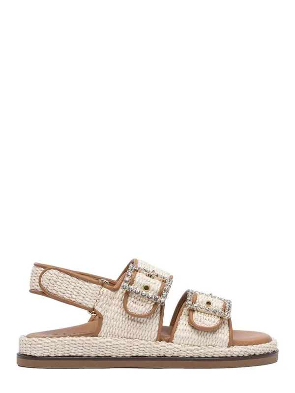 ALIBI Raffia Sandals - Beige