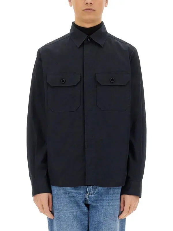 Zegna Cotton Shirt Jacket - Blue