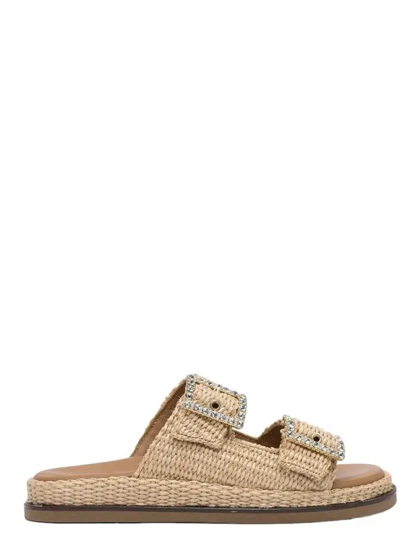 ALIBI Raffia Sandals - Beige
