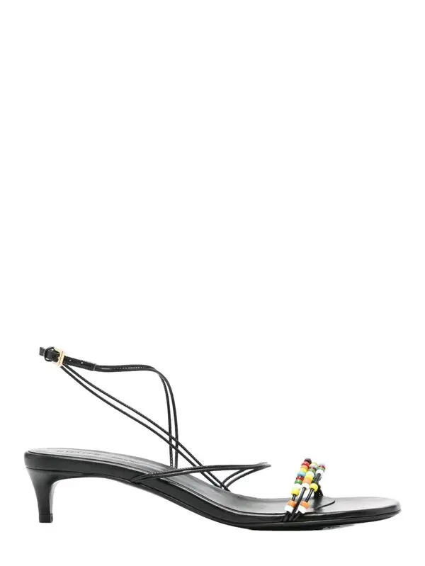 Khaite 35mm Loop Sandals - Black
