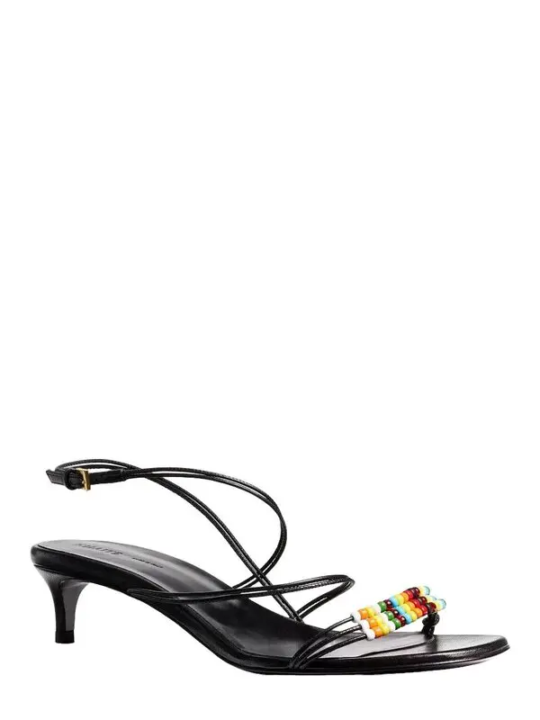 Khaite 35mm Loop Sandals - Black