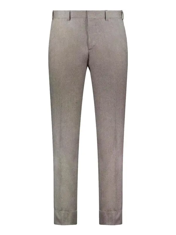 Brioni Wool Tailored Trousers - Brown