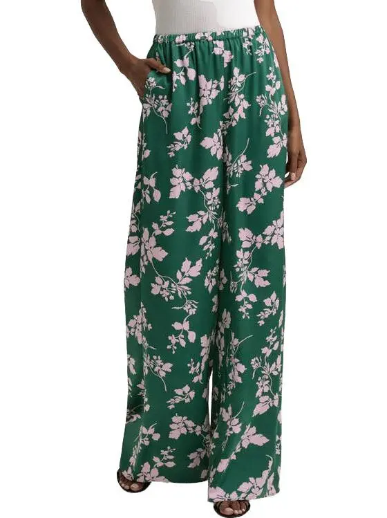 FAVORITE DAUGHTER Wide Leg Pants - Emerald Floral