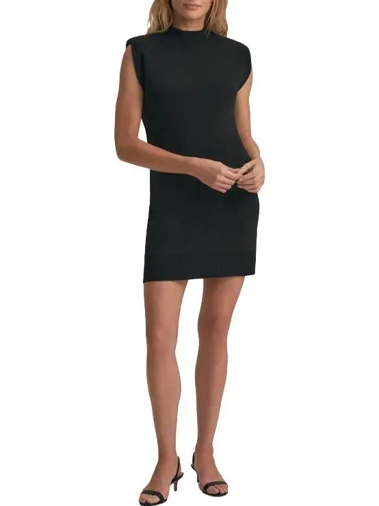 FAVORITE DAUGHTER Whitney Mock Neck Minidress - Black