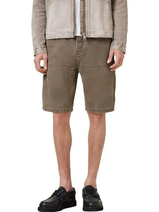 ALLSAINTS Alva Canvas Carpenter Bermuda Shorts - Baked Brown
